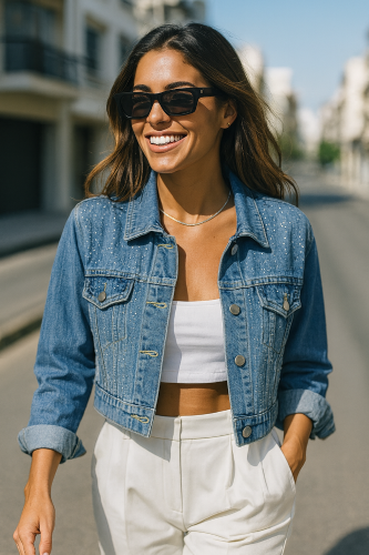 Campera de Jeans con Stras | Avellaneda a un Toque